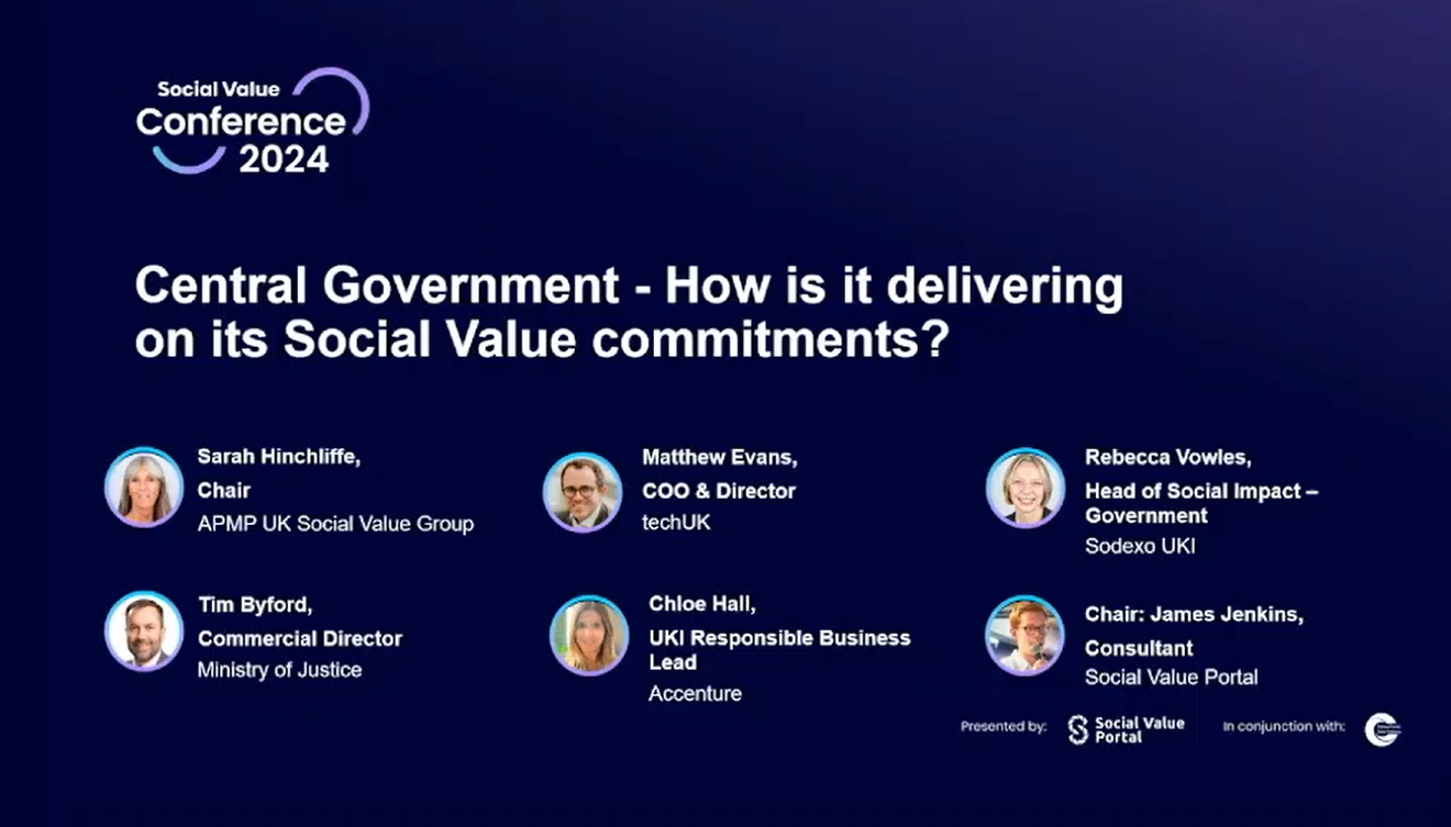 How is central government delivering on its Social Value commitments? | SVC24